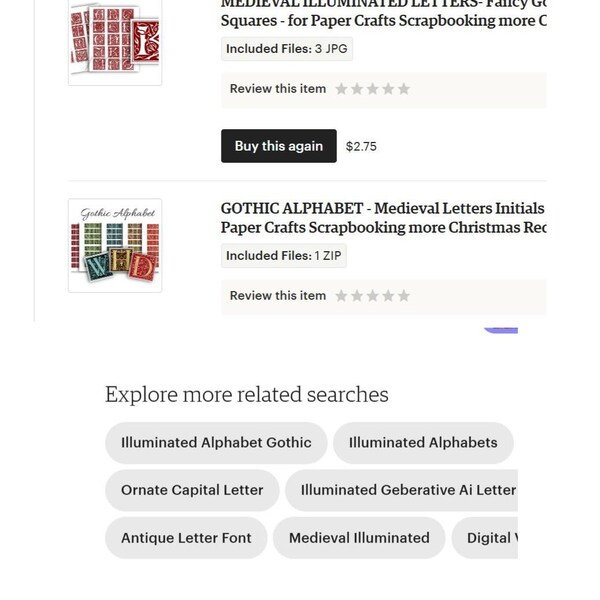GOTHIC ALPHABET - Medieval Letters Initials - Illuminated Abcs - Red ...