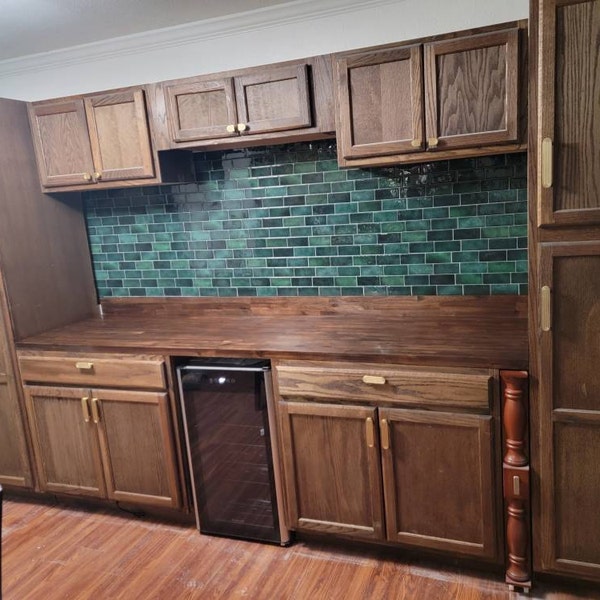 Smart Tiles Metro Fiona Green Subway Peel and Stick Tile Backsplash ...