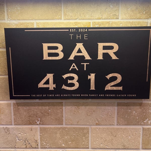 Custom Bar & Lounge Sign, Customized Bar Sign, Home Bar Sign, Large ...
