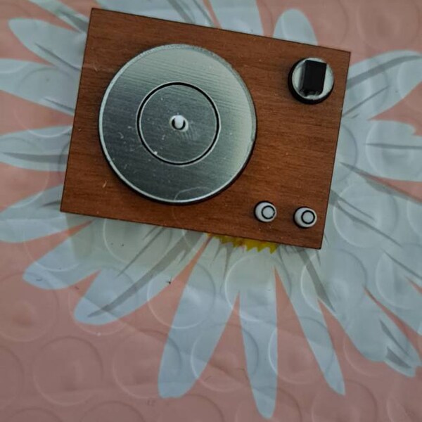 1:12 Miniature Wooden Record Player - Etsy