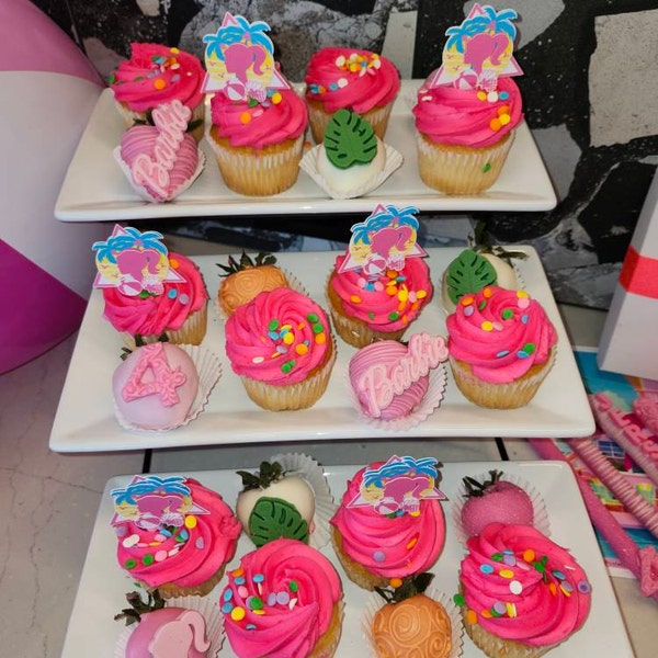 Unicorn Cupcake Toppers, Pink, Purple, & Turquoise Unicorn Party ...