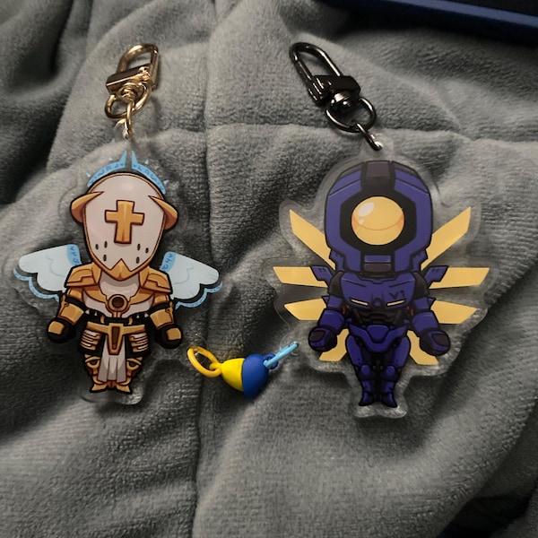 Gabriel, V1, V2, and Gabv1el Heart Magnet Acrylic Charm Keychains ...