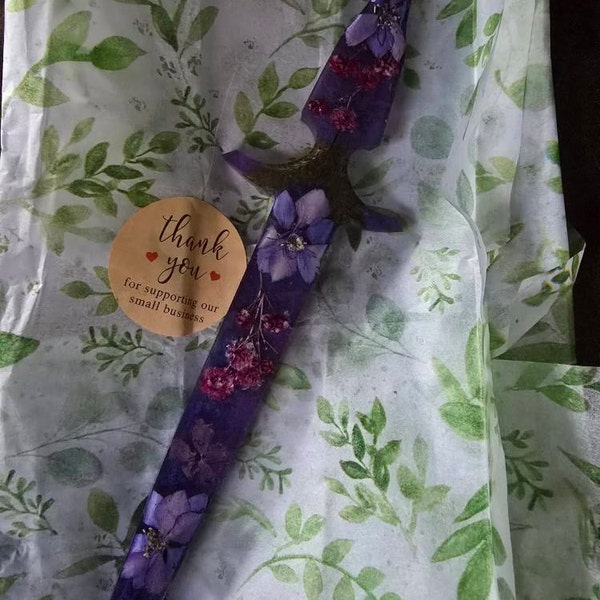 Custom Decorative Dried Pressed Flowers or Flower Petal Floral Dagger ...