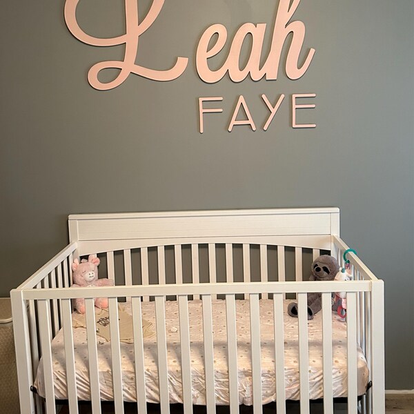 Custom Wood Name Sign Boho Name Sign Girls Name Sign Above Crib Sign ...