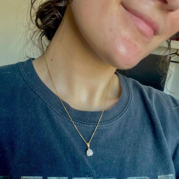 Natural Pearl Necklace • Hand-carved Pearl Skull Necklace•unique Pearl ...
