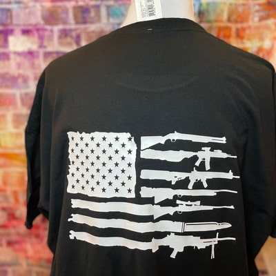 American Gun Flag Svg, Rifle Flag Svg, Guns Svg, 2nd Amendment Svg ...