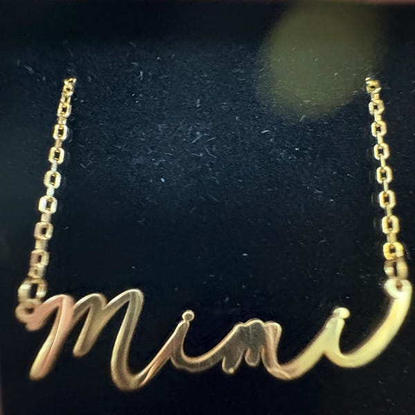 Dainty Mimi Necklace in Sterling Silver, Gold, Mimi Necklace, Gift for ...