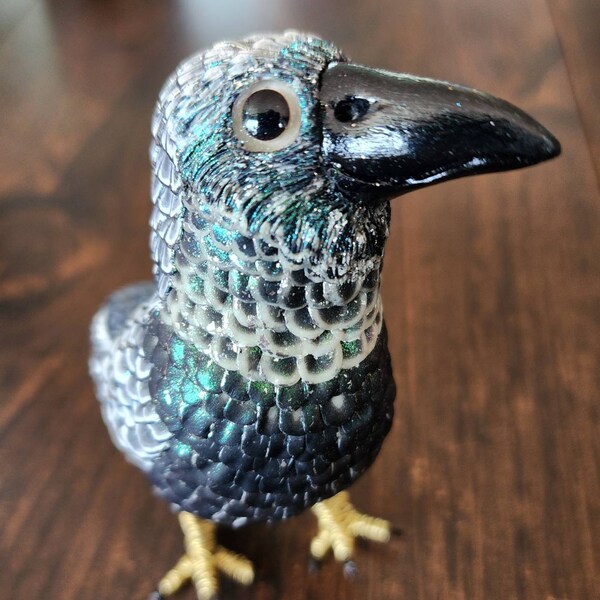 Standing Simple Crow "blind Box" Polymer Clay Miniature Hand Sculpted ...