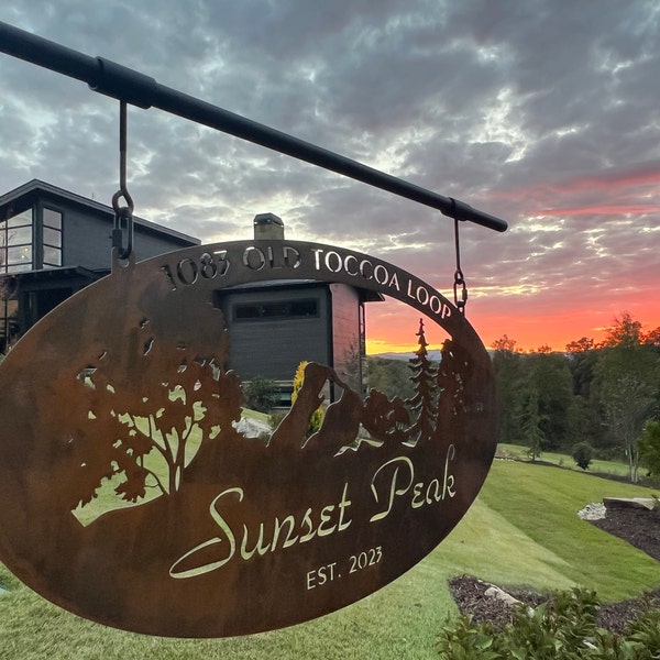 Oval METAL Evergreen SIGN ,personalized Metal Sign, Personal Door Sign ...