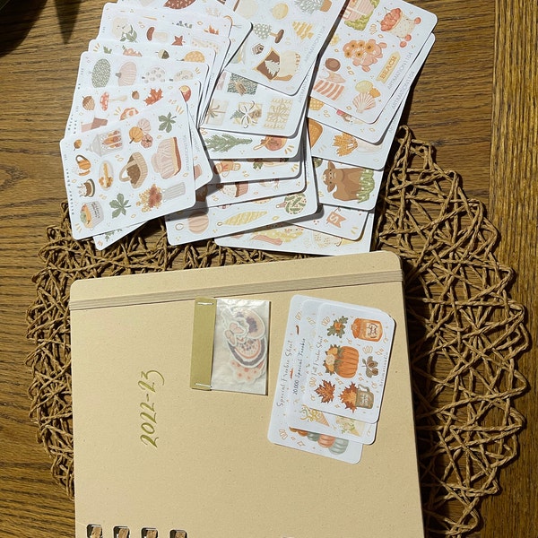Fall Sticker Sheet BUNDLE of 8 | Bullet Journal, Scrapbook , Planner ...