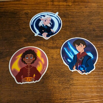 Dragon Prince Character Stickers - Etsy