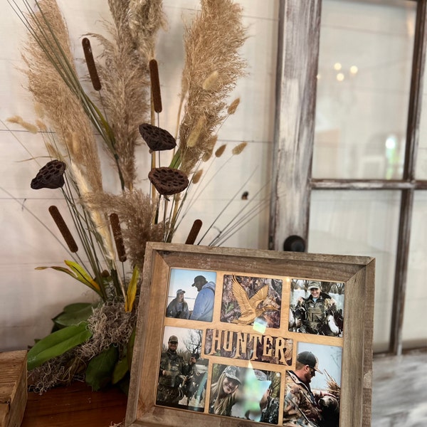 11x14 Duck Hunting Laser Engraved Picture Frame With 3 Photo Holes ...