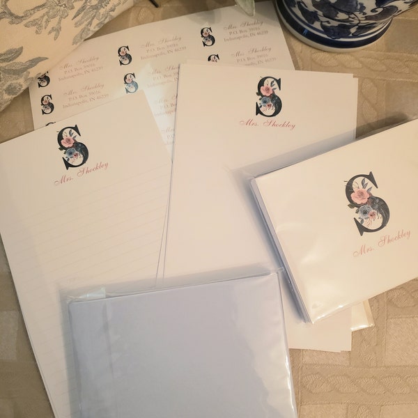 Stationery Set, Personalized Stationary Gift Set, Letter Writing Paper ...