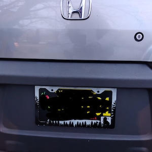 Cool Punk Checkered Skull License Plate Unique Car Accessories for Him ...