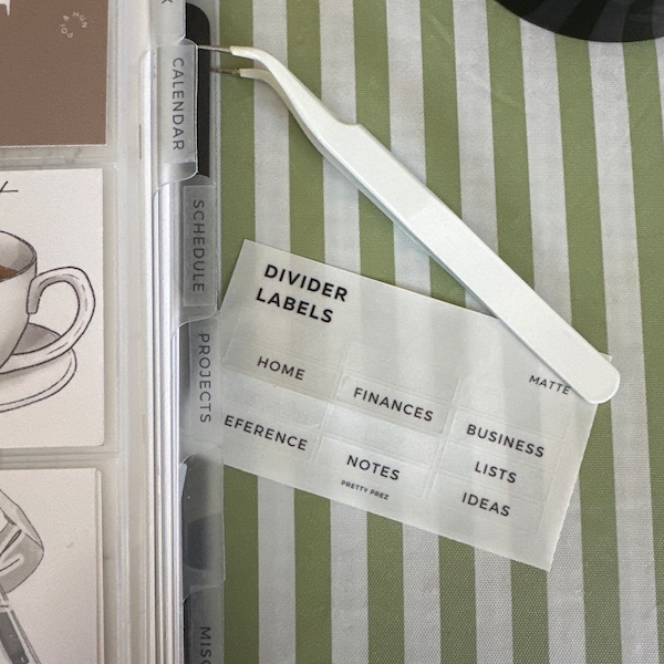 Custom Tab Divider Labels | 12 or 36 Labels | Matte Transparent ...