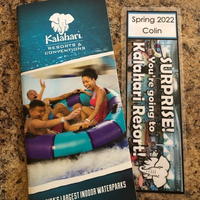 Kalahari Resort Surprise Trip Reveal Tickets // Adobe Editable PDF ...