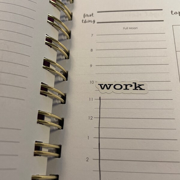 WORK SCRIPT PLANNER Stickers S110 Jenplans Script Font Planner Stickers ...