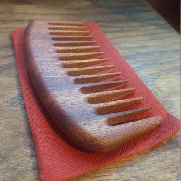 Handmade Redwood Wide Tooth Comb: Natural Wood Hair Comb - Etsy