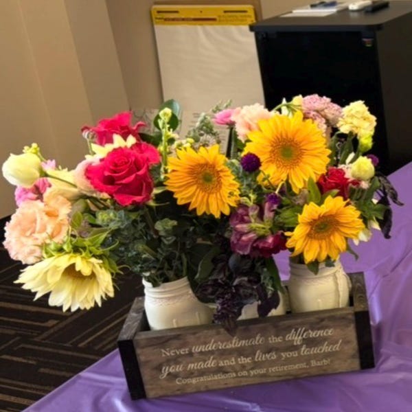 Retirement Flower Box | Retirement Gifts | Retirement Gifts for Women ...