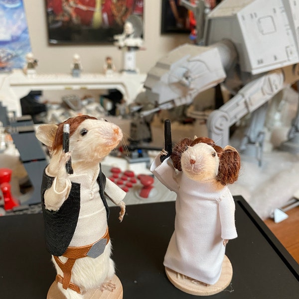 Han and Leia Taxidermy Mice - Etsy