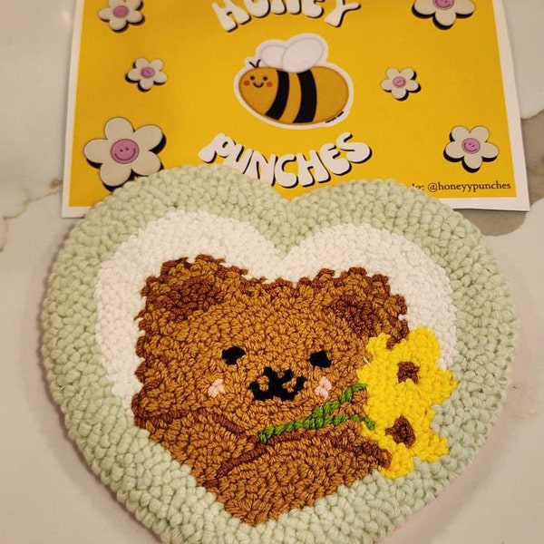 Labubu Mug Rug Punch Needle Coaster | Handmade Gifts | Labubu ...