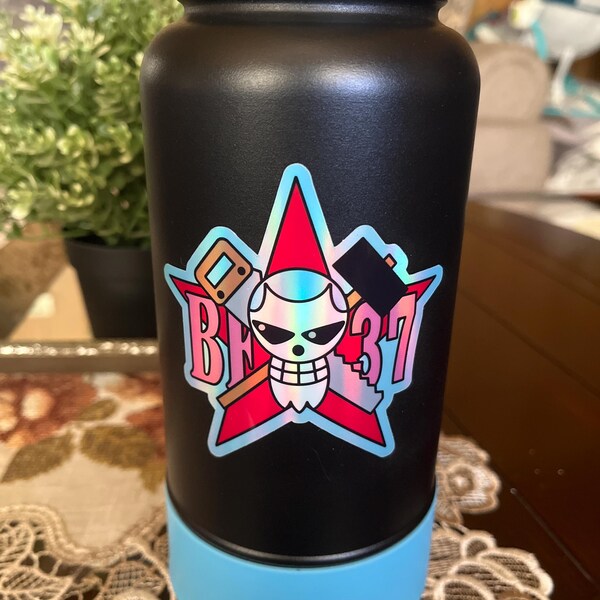 One Piece Franky Jolly Roger | Easy-peel | Holographic - Etsy