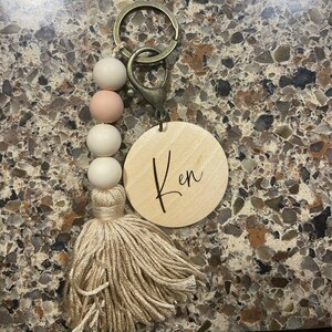 Personalized Boho Keychain Soft Bead Keychain Gifts for Her - Etsy