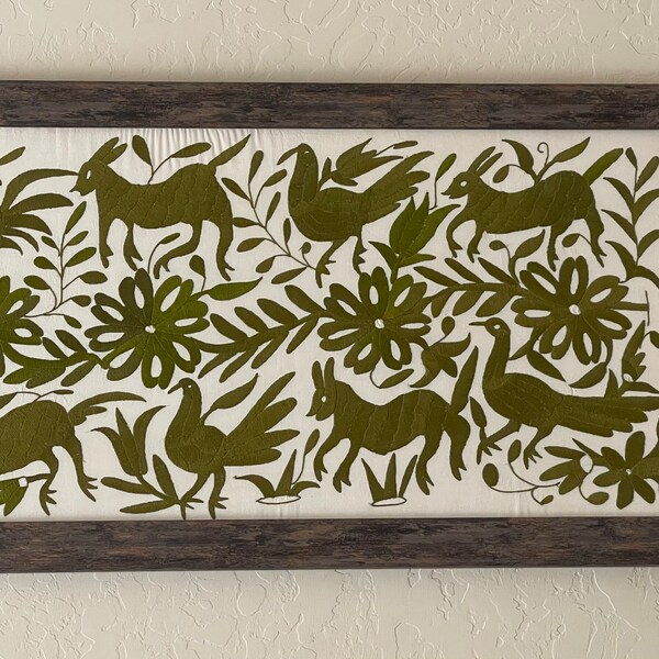 Mexican Otomi Rainbow Narrow Table Runner Embroider for Home Decor - Etsy