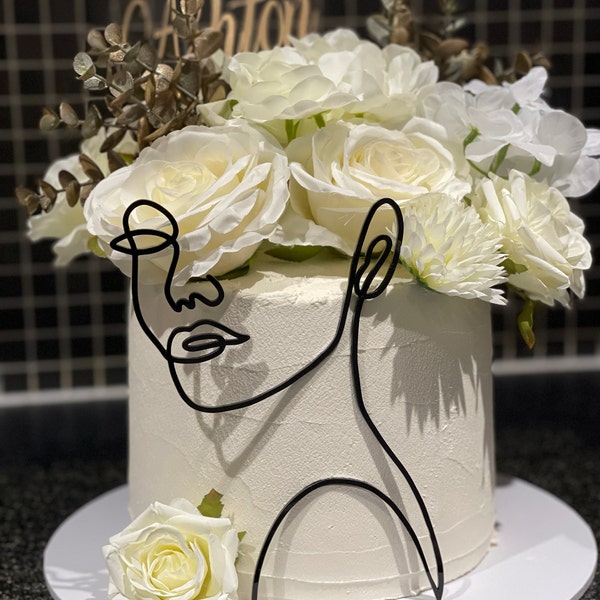 Lady Face Silhouette Cake Topper - Acrylic - Etsy