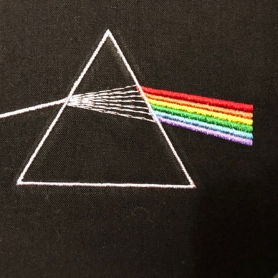 Pink Floyd Rainbow Prism Machine Embroidery Design 4 Inch Instant ...