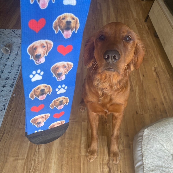 Custom Dog Socks, Personalized Pet Photo Socks Customized Cute Dog Cat ...