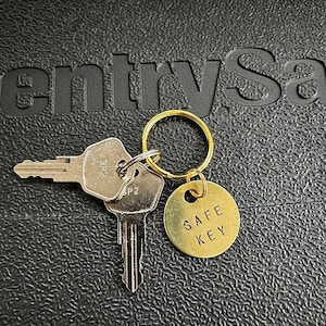 Minimalist Name Tag Personalized Keychain Hand-stamped Metal Tags Label ...