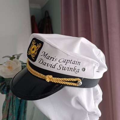 Nautical Captain's Hat, Gift for Bachelor Party, Captain Hat, Grooms ...