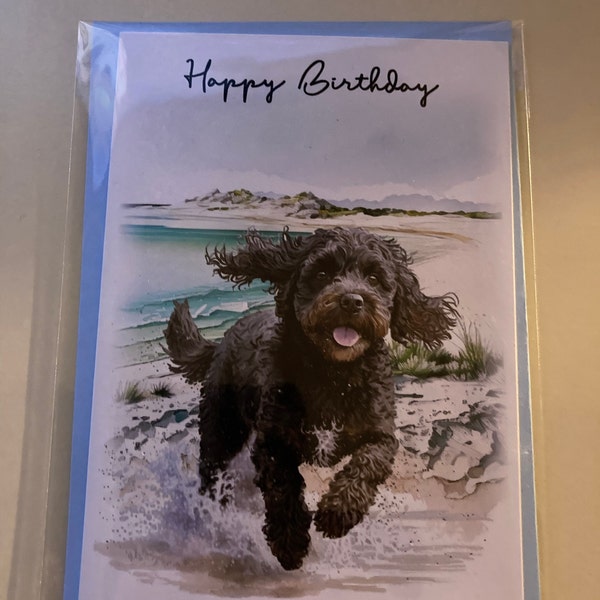 Cavapoo / Doodle Dog happy Birthday Card 6 X 4 With Envelope Blank ...