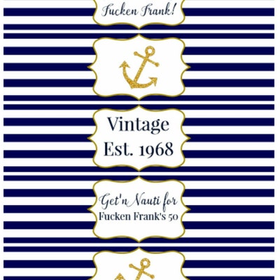 Nautical Water Bottle Labels Printable Navy and Gold Baby - Etsy