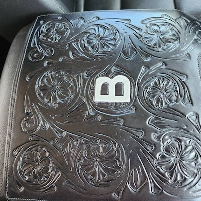 Leather Tooled Center Console Covers - Etsy