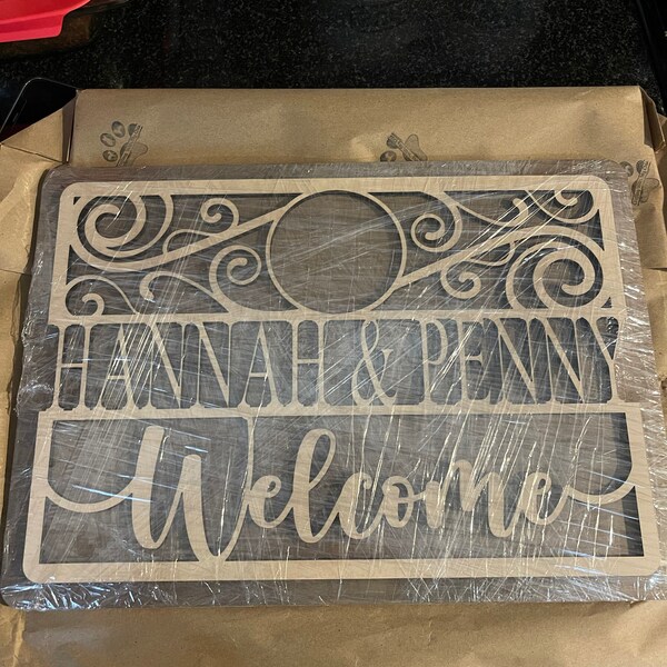 Personalized Welcome Wood Sign, Personalized Family Wood Sign Home ...