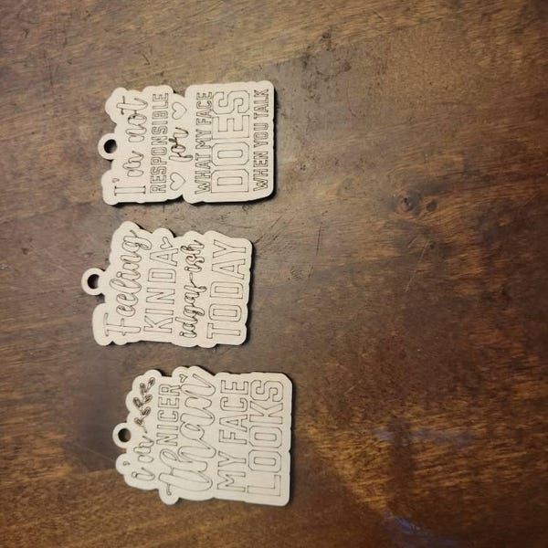 Cute Character Keychain SVG Set of 3 | Engrave and Cut Laser Cut Files ...