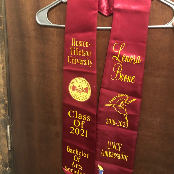 Custom Graduation Stole (HBCU Style) - Etsy