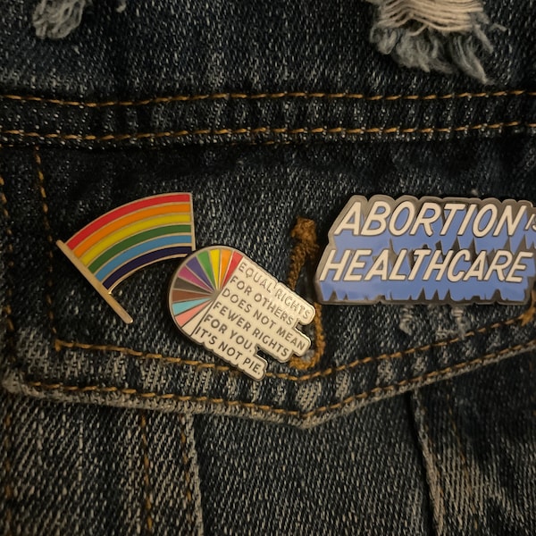 Equal Rights - LGBTQIA, BLM, Trans, Feminist, Pro Choice, Pin, Enamel ...