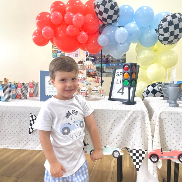 Embroidered Race Car Shirt,toddler Car Outfit,personalized Racing ...