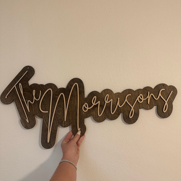 Large Last Name Sign | Wedding Name Sign | Wood Last Name Sign ...
