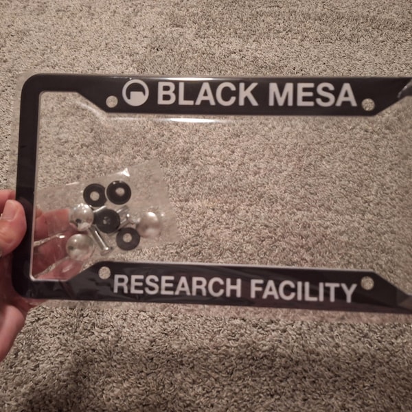 Black Mesa License Plate Frame, Gamer License Plate Holder, Game Car ...