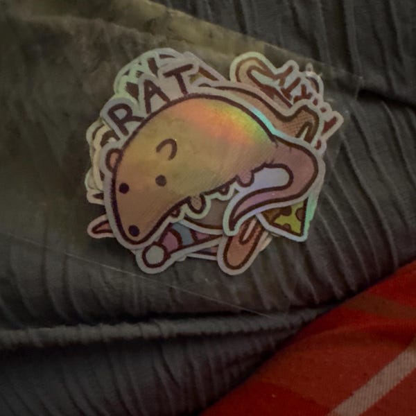RAT Stickers | Waterproof Holographic Stickers, Rat Sticker, Derpy ...