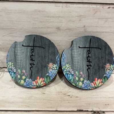 Round Sublimation Door Hanger Succulent for Personalization for 12.25 ...