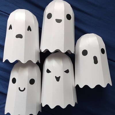 Halloween Ghost Papercraft Low Poly Printable DIY Template - Etsy