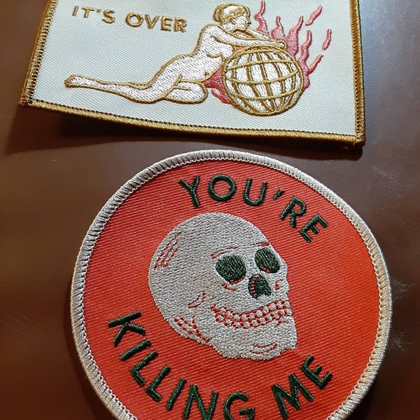 It's Over Iron on Patch // End of the World Patch // Woman Patches ...
