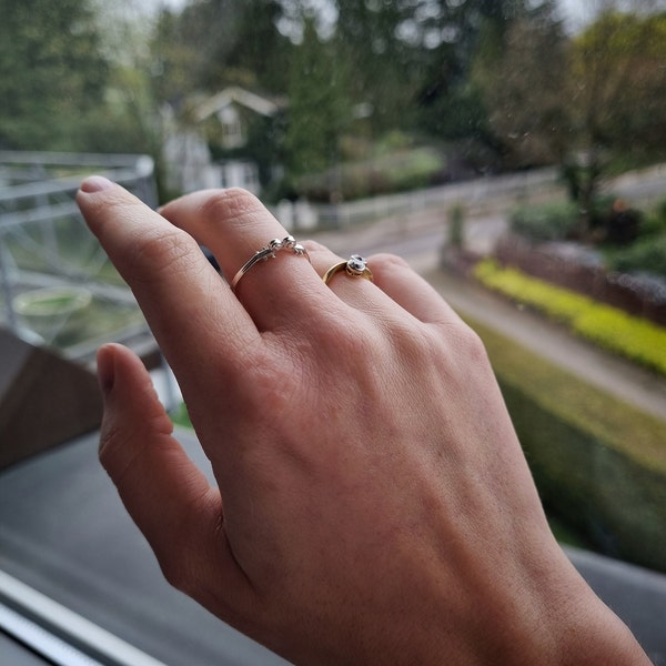 Sterling Silver Violin Ring - Etsy