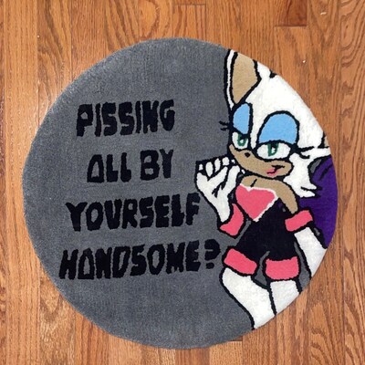 Rouge the Bat pissing All by Yourself Handsome OUTWARD Facing Bathroom ...