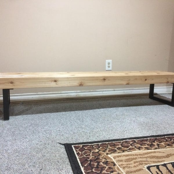 2x U Shaped Legs of Square Tubed Metal Table Legs (10" - 35" ) - Matte ...